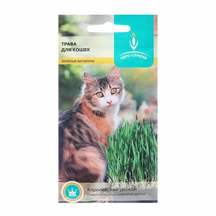 Семена Трава для кошек ( овес, ячмень и др.) Евро-семена, 10 г