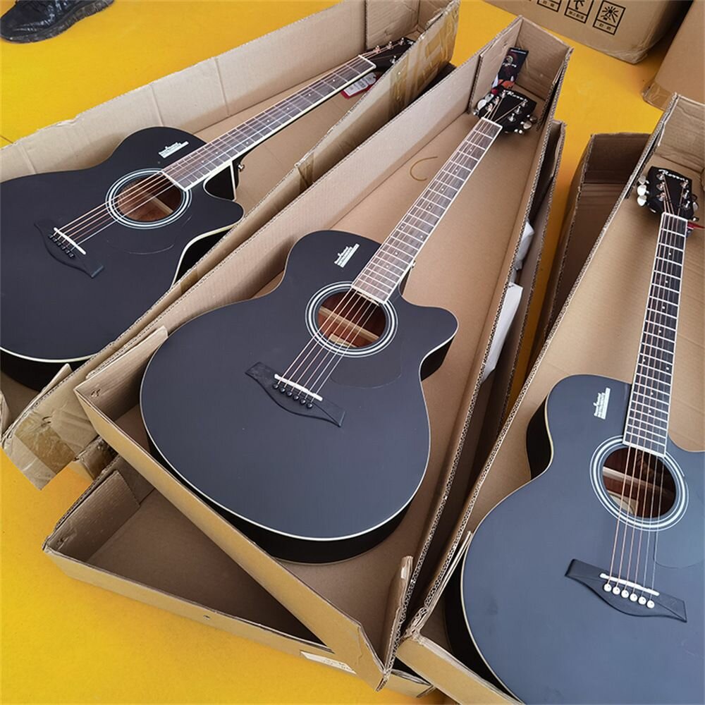 40-дюймовая акустическая гитара для начинающих (цельное дерево)