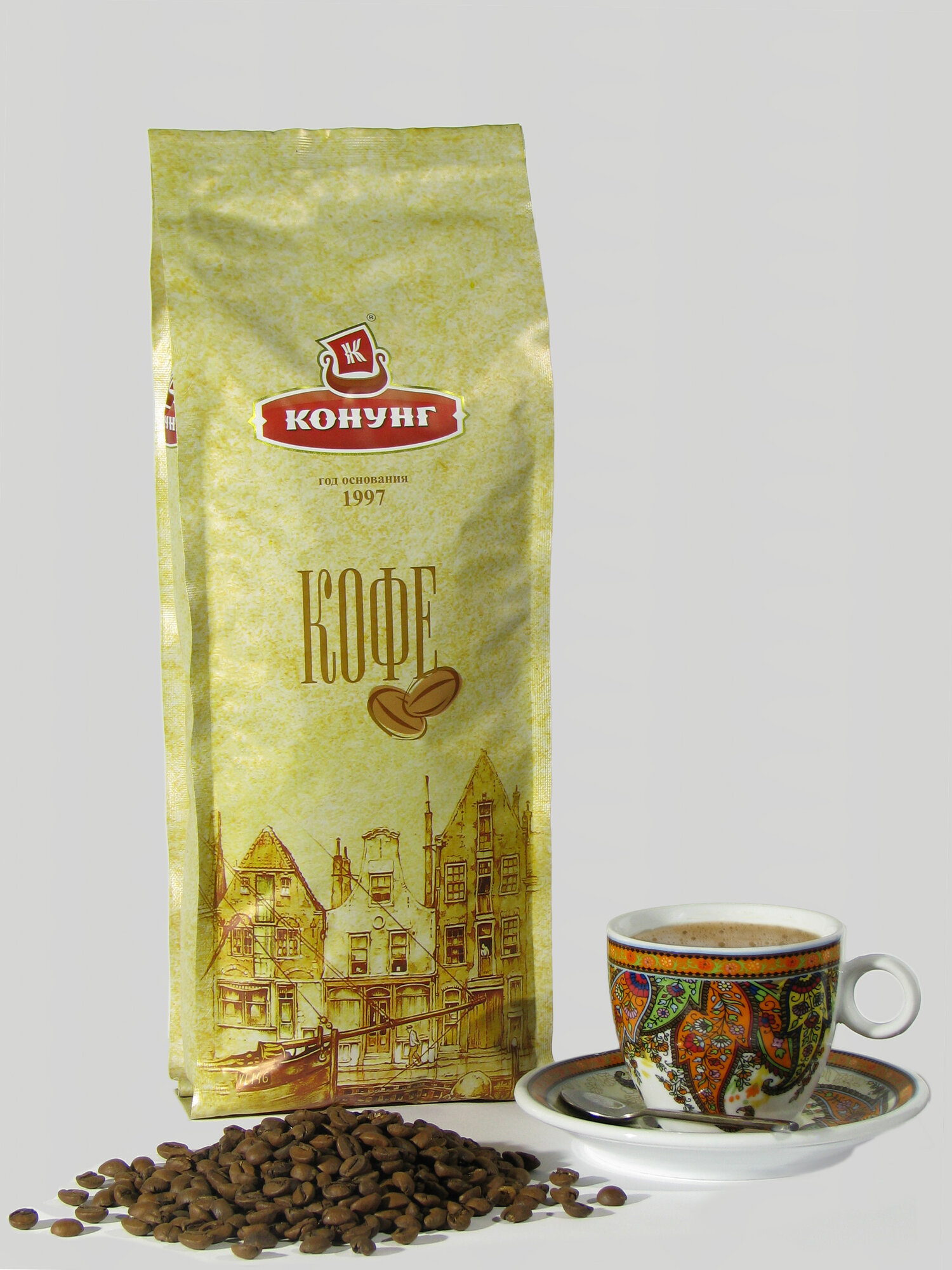 Кофе Эспрессо Континенталь 1 кг. в зернах Конунг