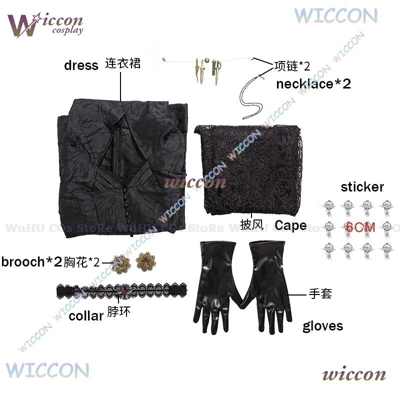 Косплей костюм Леди Димитrescu из Resident Evil 4 Remake L, full set, European size