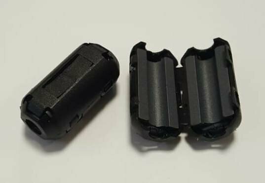 2 шт, Фильтр ферритовый, на кабель диаметром 4 - 7 мм, с защелкой, ZCAT1730-0730A-BK, черный