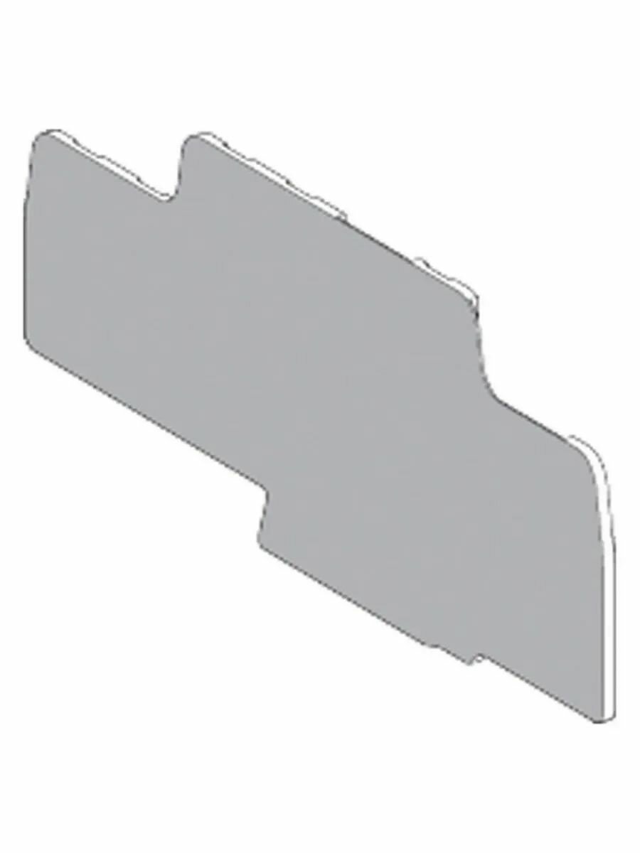 Крышка торцевая проходная 4 мм. кв. 2 точки подключения серая AB1RRNAS442GR