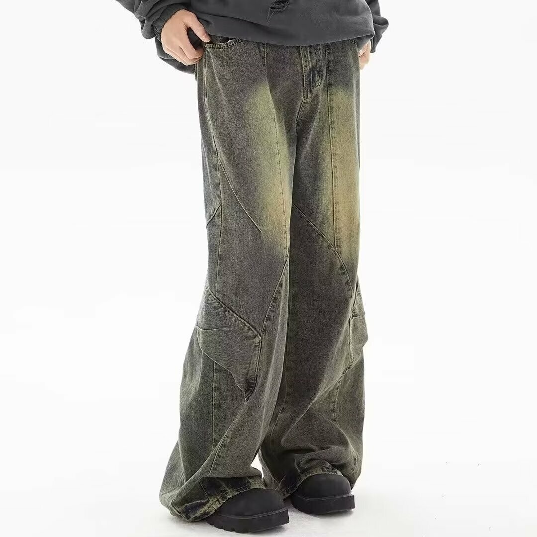 JYL Джинсы Флэр Камуфляж Хип-Хоп Длинные Деним, Размер_M