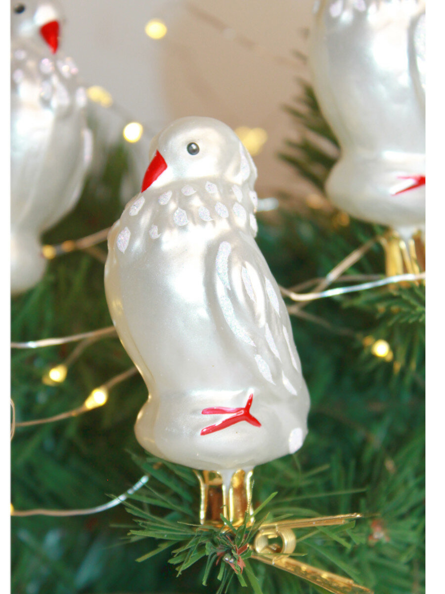 Голубь 1шт. Ёлочка Клинская игрушка / стекло