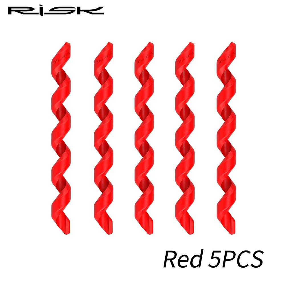 Защитные чехлы для тросов велосипеда RISK, Красный, 5 шт.
