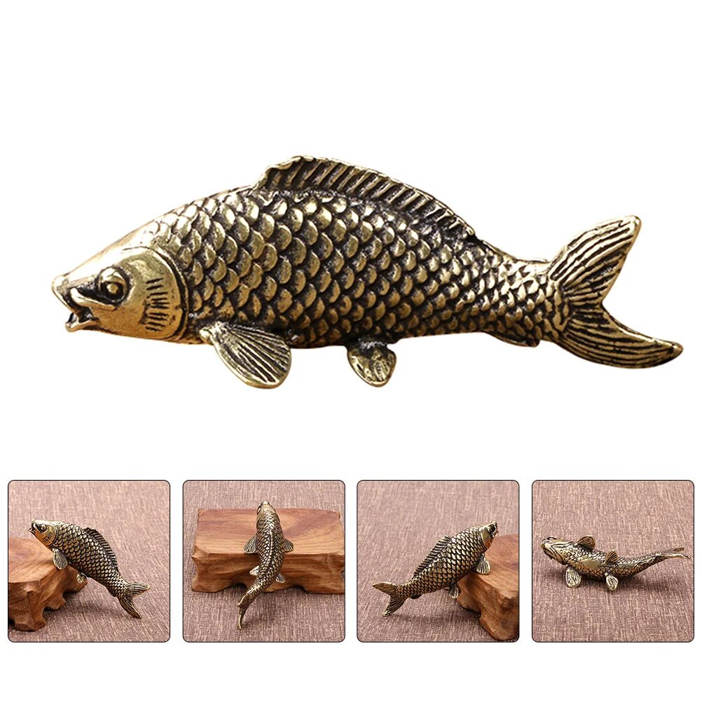 Медная статуэтка карпа
