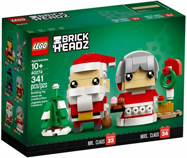Lego 40274 BrickHeadz Мистер и миссис Клаус
