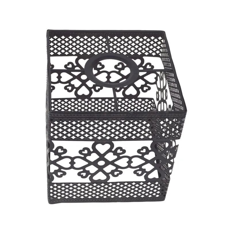 Квадратный металлический абажур для ламп E27, черный железный, для подвесных, настенных и настольных абажуров,1 шт