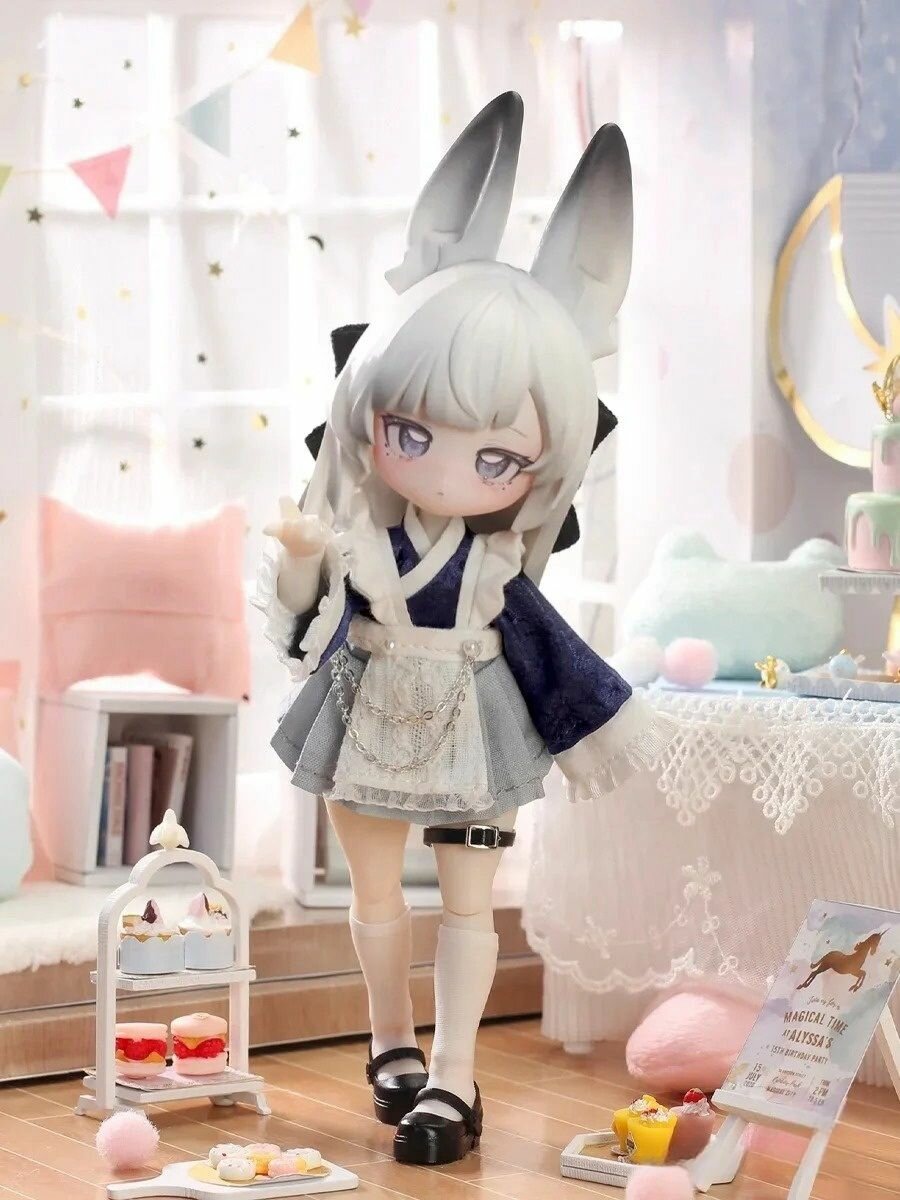 LEI-Doll Кукла BJD 1/12 шарнирная (Inedible Doll) аниме с одеждой и аксессуарами . 15 мин. BJD Кукла, Чао играет вручную