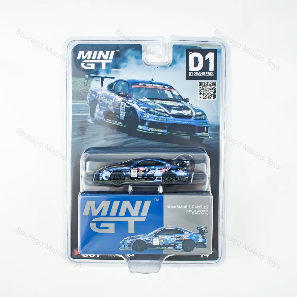 MINIGT 1:64 Nissan Silvia S15 D-MAX #46 D-MAX Racing 2023 D1 Grand Prix отлитая под давлением модель гоночного автомобиля Игрушки