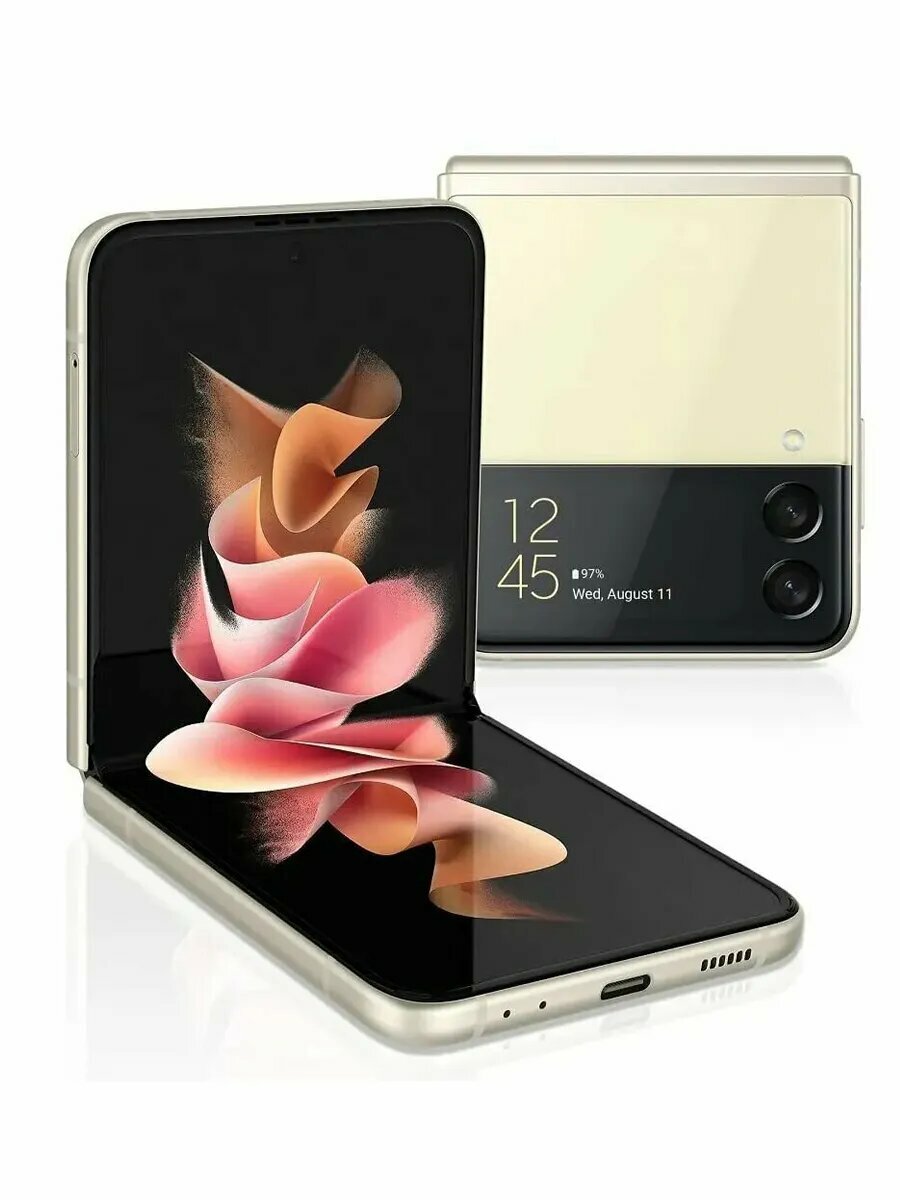 Смартфон Samsung Galaxy Z Flip3 5G (8/256 ГБ), 100% поддержка русского языка, абсолютно новый, жёлтый.
