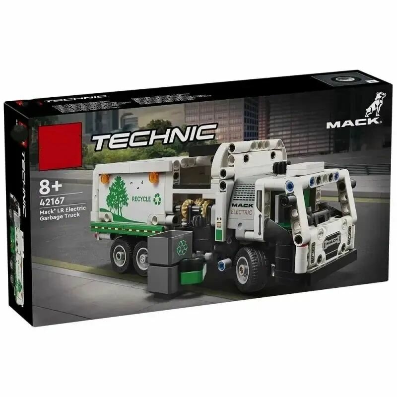 Конструктор Technic Электрический мусоровоз Mack LR, 503 деталей, возраст от 8+, 42167