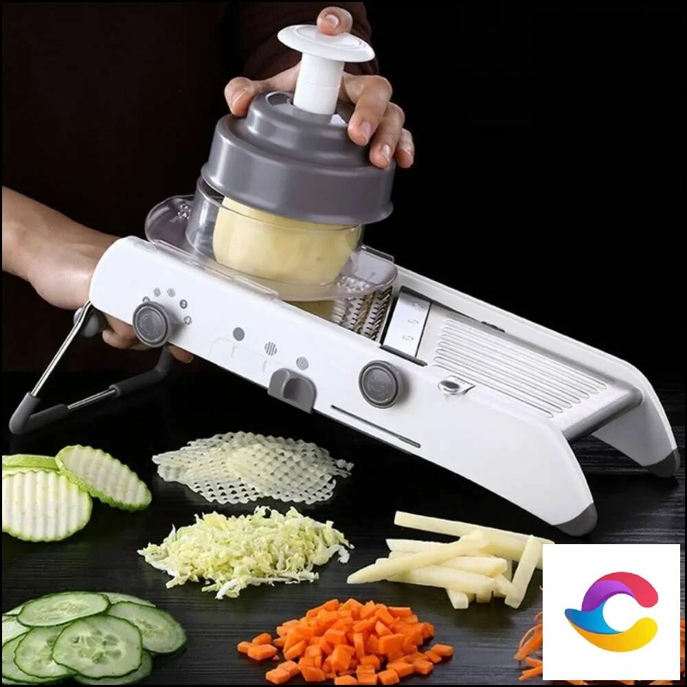 Овощерезка Смарт-Терка Mandoline Slicer (18 видов размеров нарезки) / Слайсер терка / Шинковка