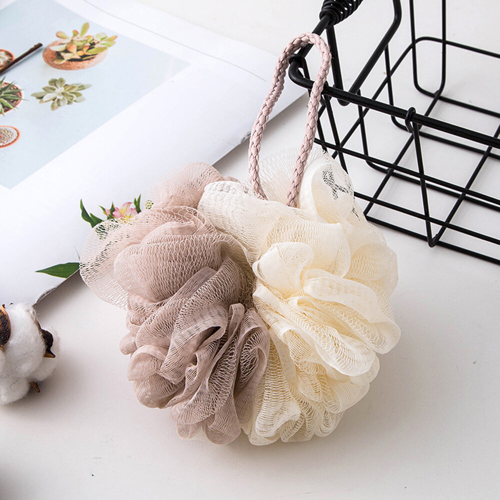 Губка для душа Loofahs шарик для чистки тела оба цвета мужчины женщины в ванной комнате цвет бежевый&розовый бежевый&зеленый бежевый&серый бежевый&кофейный материал ПЭ размер около 12см количество 1 шт вес около 50г