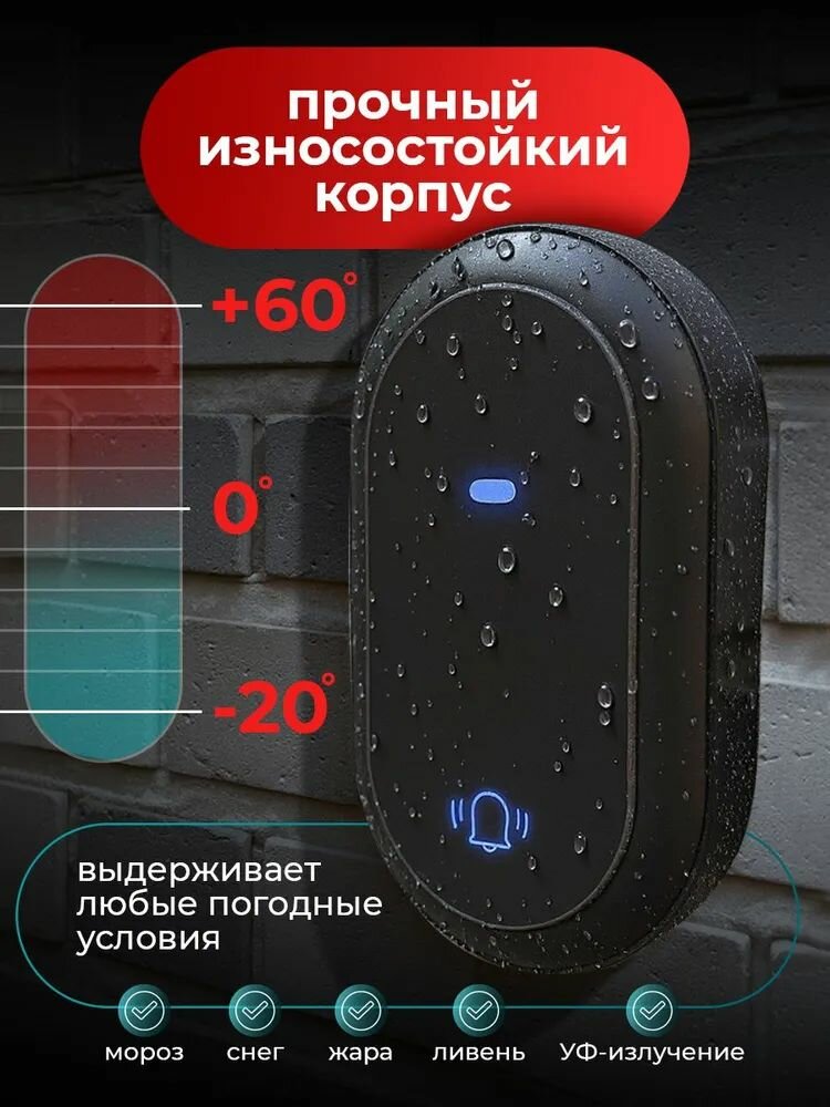 Звонок беспроводной дверной уличный кинетический без батареек на калиткуНовые и старые модели выдаются случайным образом