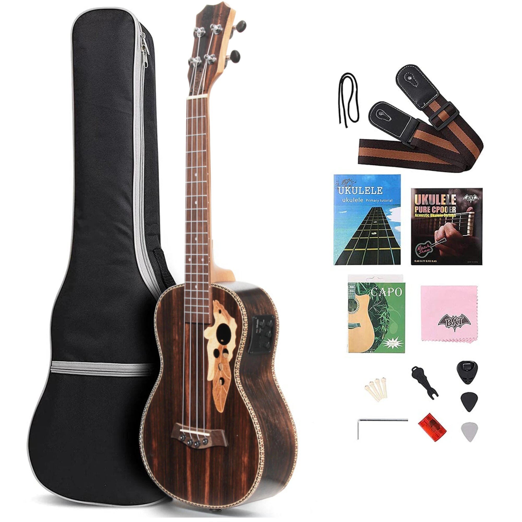 Batking Tenor Укулеле 26 дюймов Черный