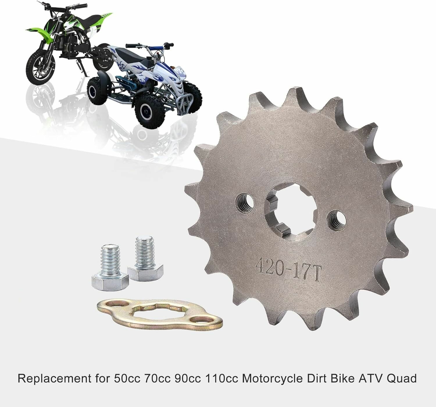 Звезда ведущая 420-17T d-17 на мотоцикл / питбайк