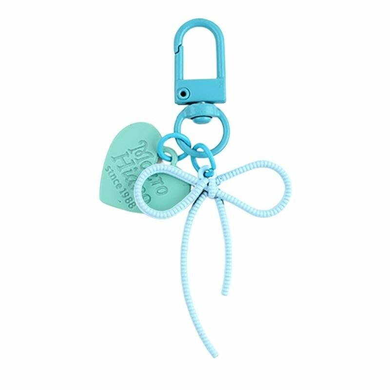 Модный брелок-бабочка, светло-синий - Кулон с бантиком любви