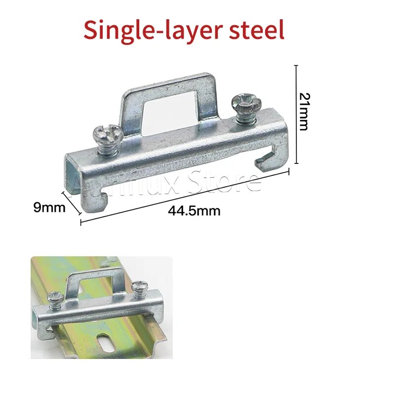 Клеммный концевой зажим YPAY для DIN-рейки 35мм 10pcs, Silver single-layer