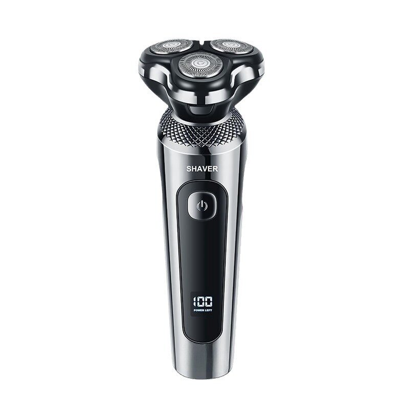 Немецкий импортный трехлезвийный электрический бритва с ЖК-дисплеем, полностью моющаяся, для стрижки волос и носа, 3-в-1