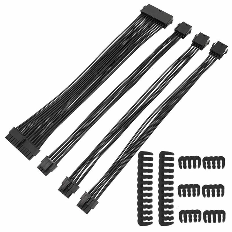 24-контактный кабель питания с 8-контактным GPU и 8-контактным CPU