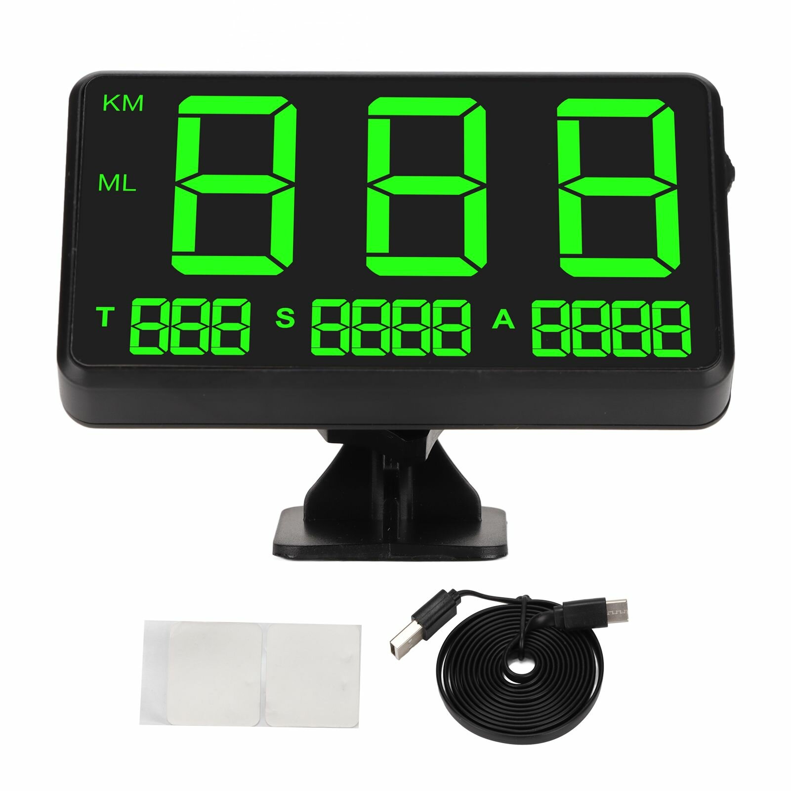 Универсальный черный 4,5-дюймовый автомобильный HUD-дисплей 2, USB-источник питания, многофункциональный GPS-датчик HUD для автомобиля