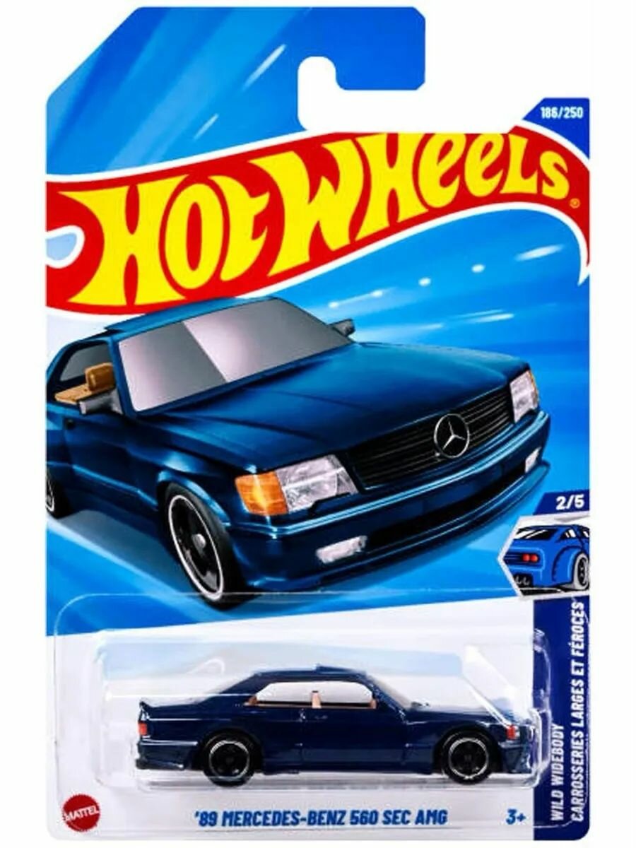 JBB85 Hot Wheels машинка металлическая игрушка коллекционная масштабная модель 89 Mercedes-Benz 560 SEC AMG кейс 2025