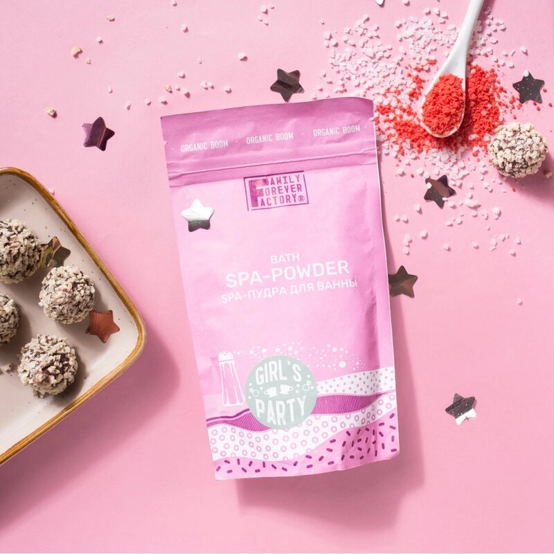 Подарочный набор косметики Белита "Бьюти бокс девичник", спа-пудра для ванны, патч для губ