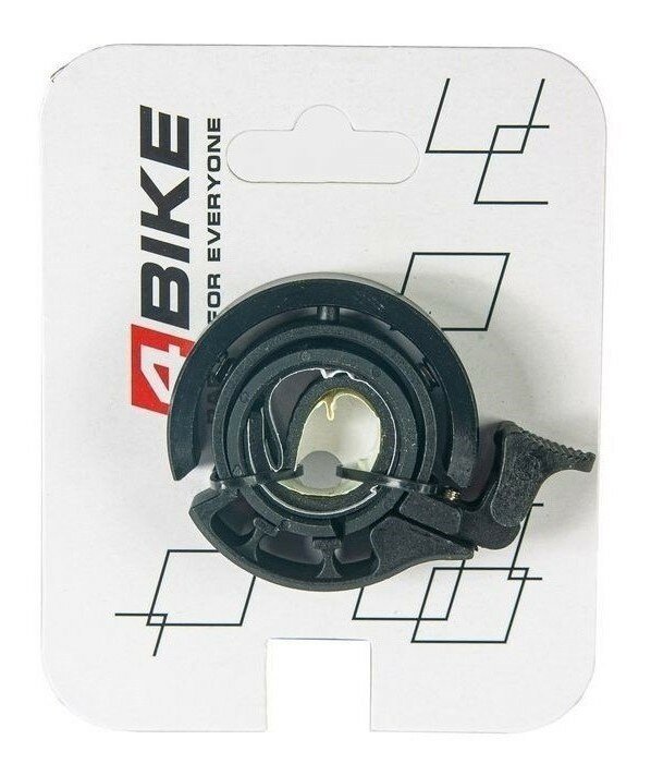 Велозвонок 4BIKE BB3213L-Blk алюминий+плаcтик, D-46мм, чёрный