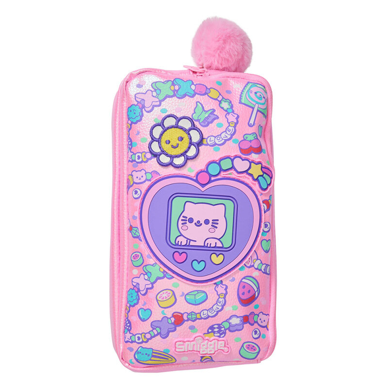Карандашница Smiggle, двойной слой, большая вместимость, милый мультяшный дизайн, школьная сумка для учеников начальных классов, подарок к началу учебного года