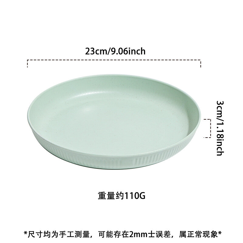 Тарелка из пшеничной соломы Amazon TK, тарелка для отеля, тарелка для фруктов, домашняя тарелка для салата в скандинавском стиле, пластиковая тарелка из PP