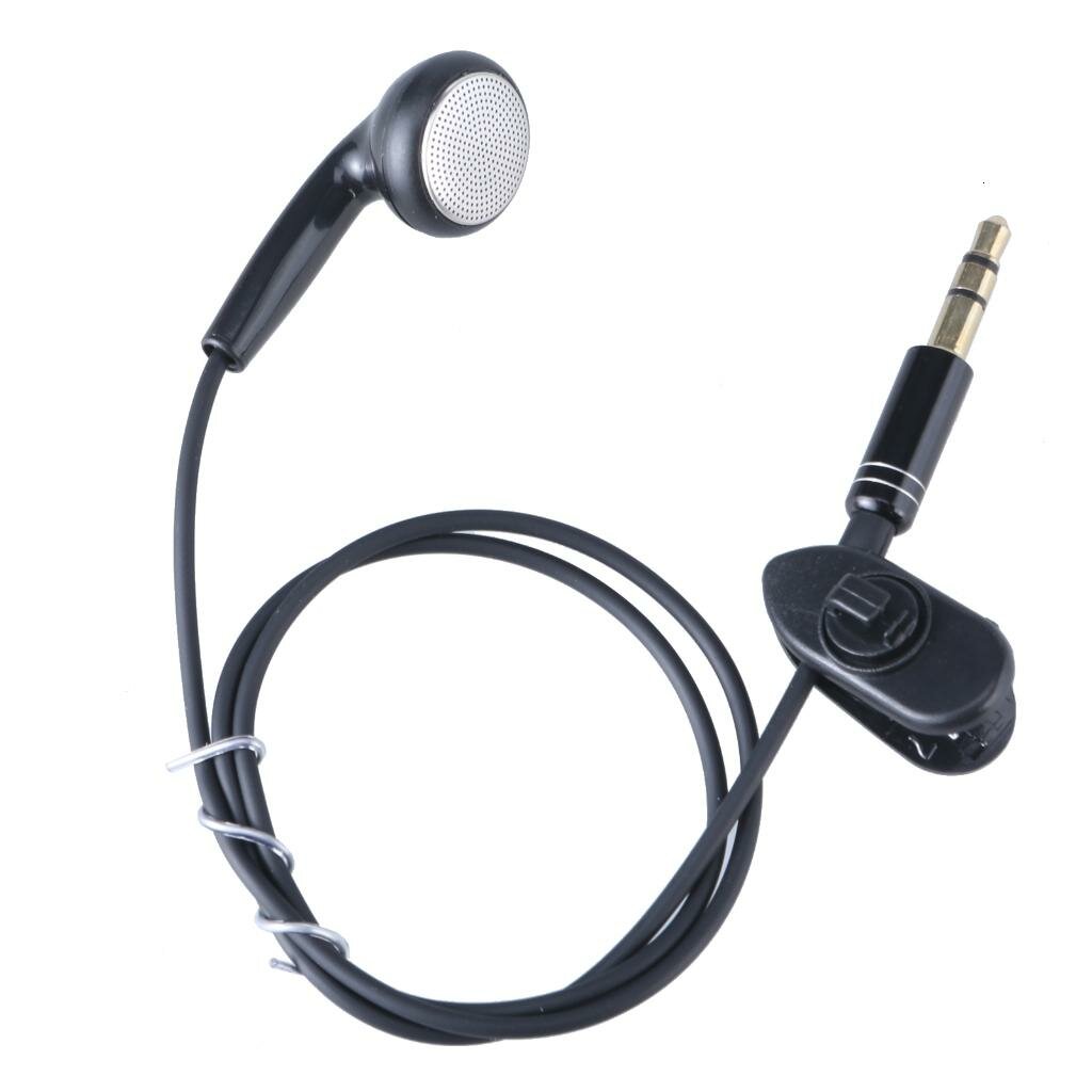 Наушники 3.5 мм, односторонние, вкладыши, Черный - 45cm