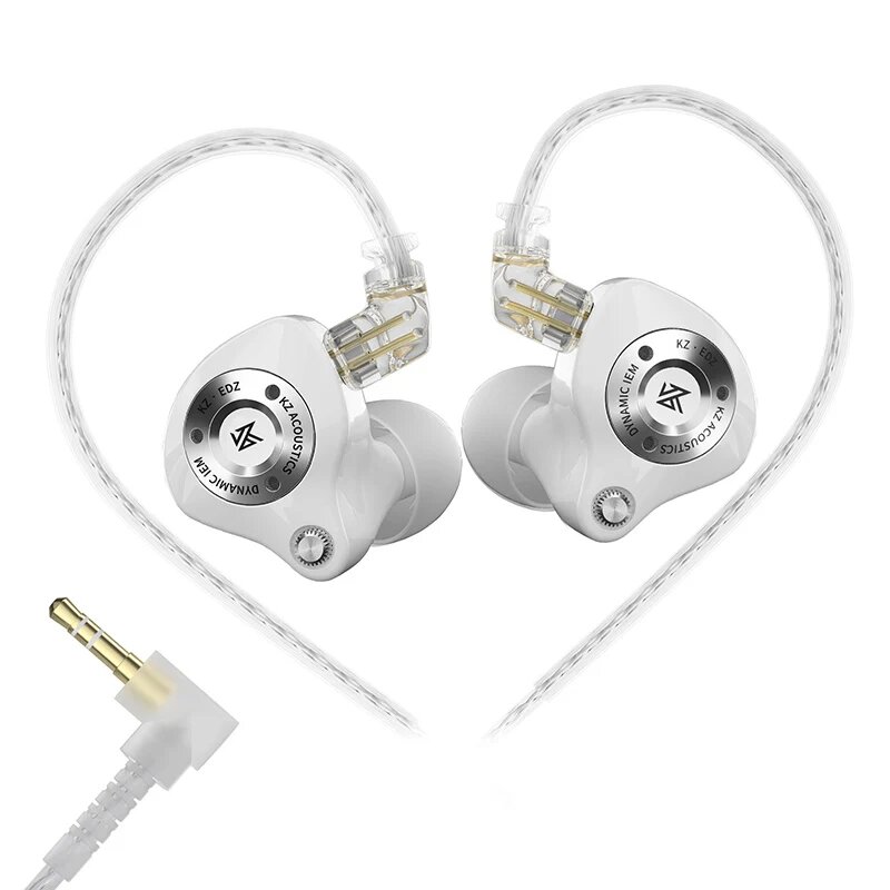 KZ EDZ White наушники HIFI 3.5mm без микрофона