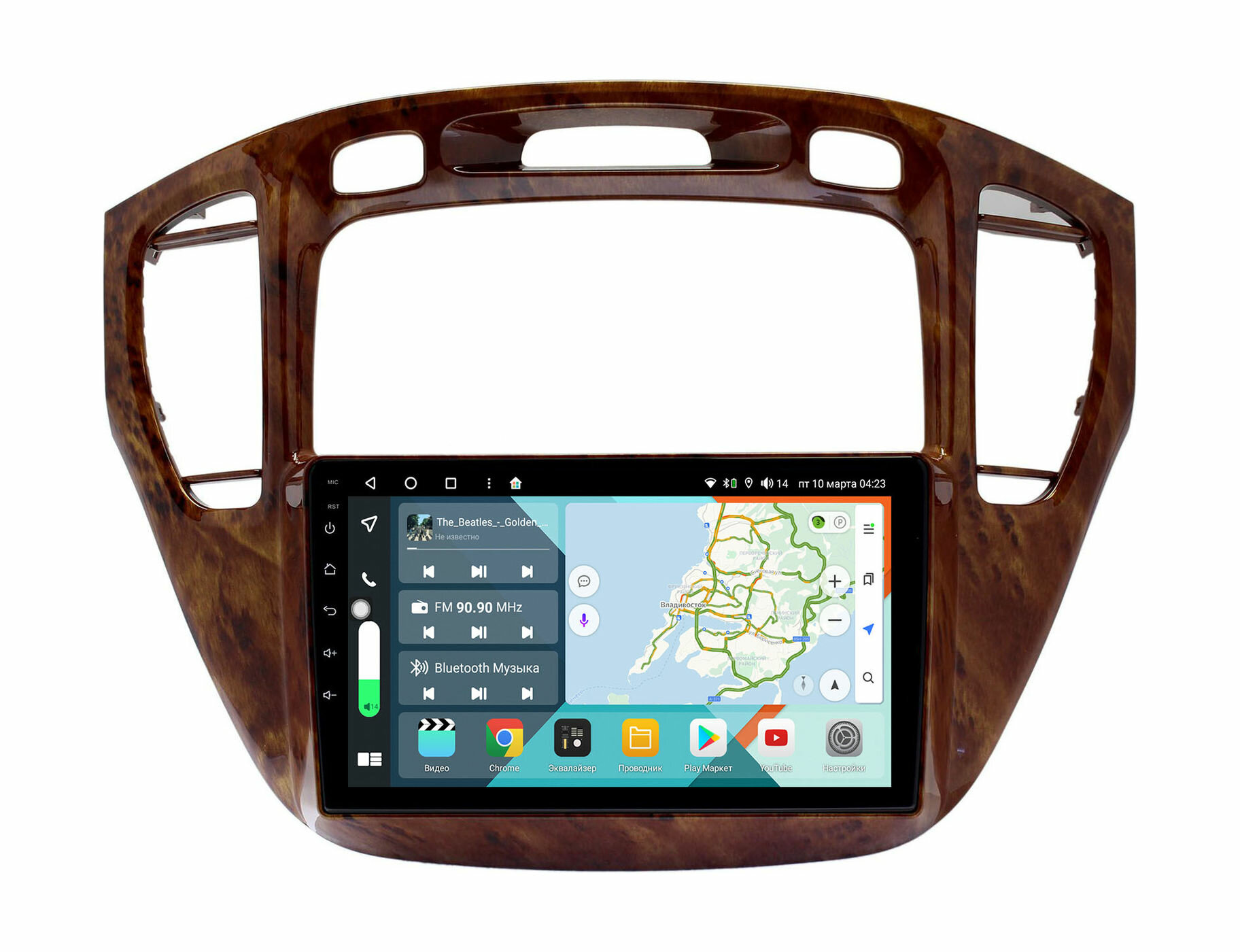 Магнитола Toyota Highlander, Kluger 2000- 2007 для авто без монитора 9 дюймов, 4/64GB, 8 ядер, DSP, 4G, Android 10 / Wide Media