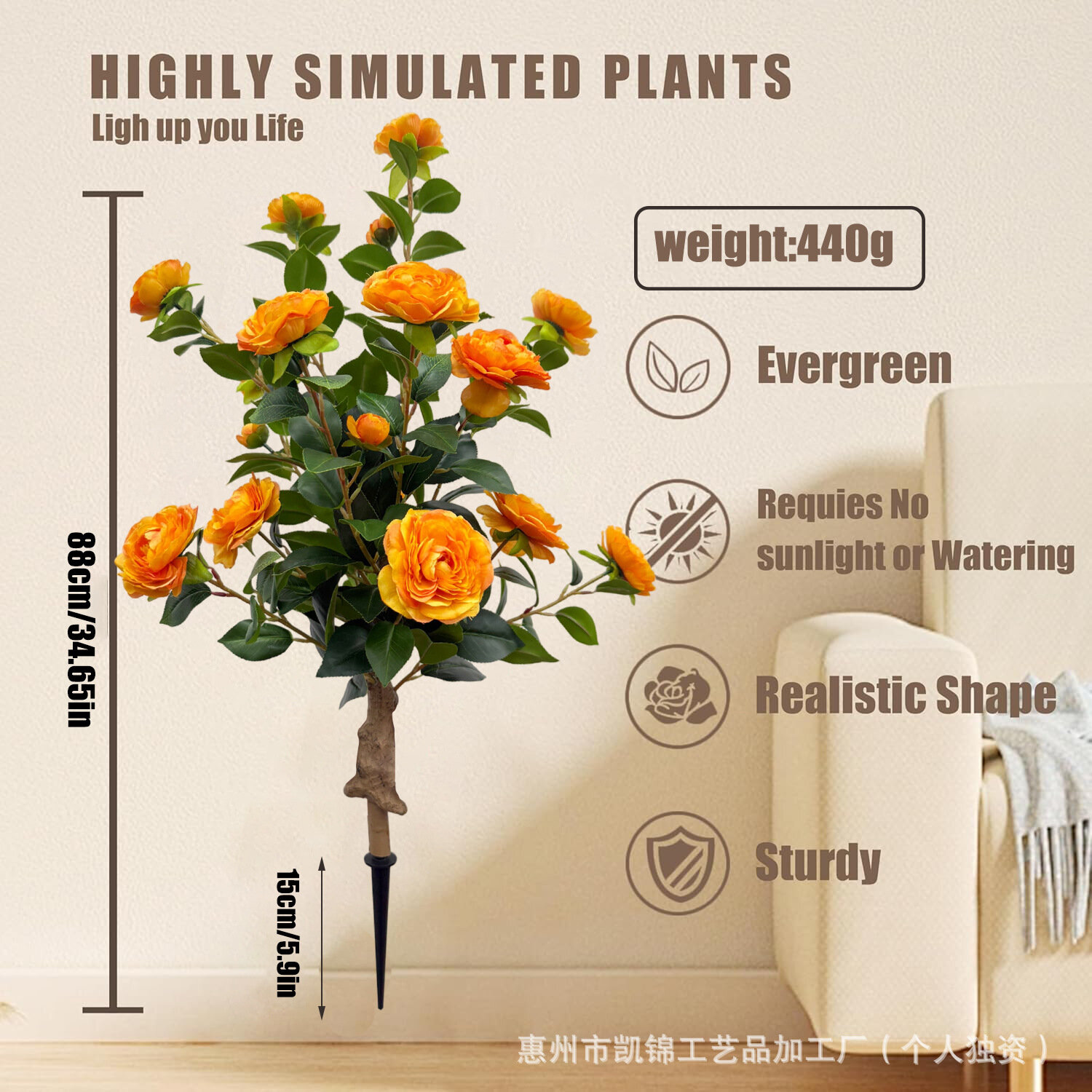 Искусственное дерево Kaijin, зеленое растение, красная камелия, наземное вставка, деревянное украшение, креативное настольное искусственное цветочное украшение