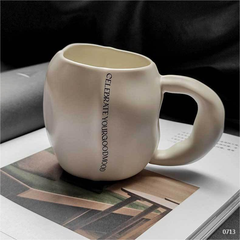 Скандинавская матовая керамическая кружка для офиса и дома, кофейная кружка для пар, нестандартная креативная чашка для воды, простая