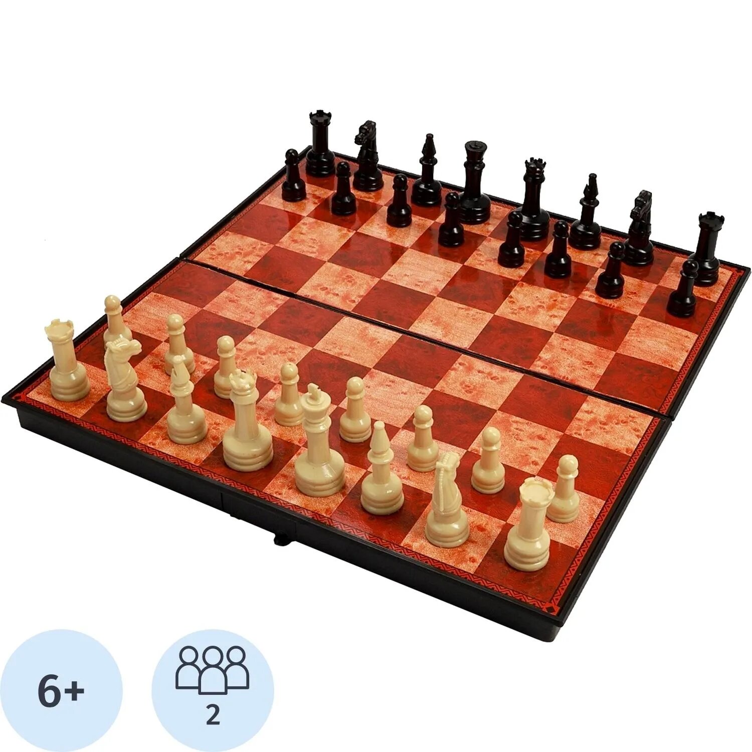 Настольная игра Шахматы пласт 'Классика', доска 30x30см, с фигурами,10643384