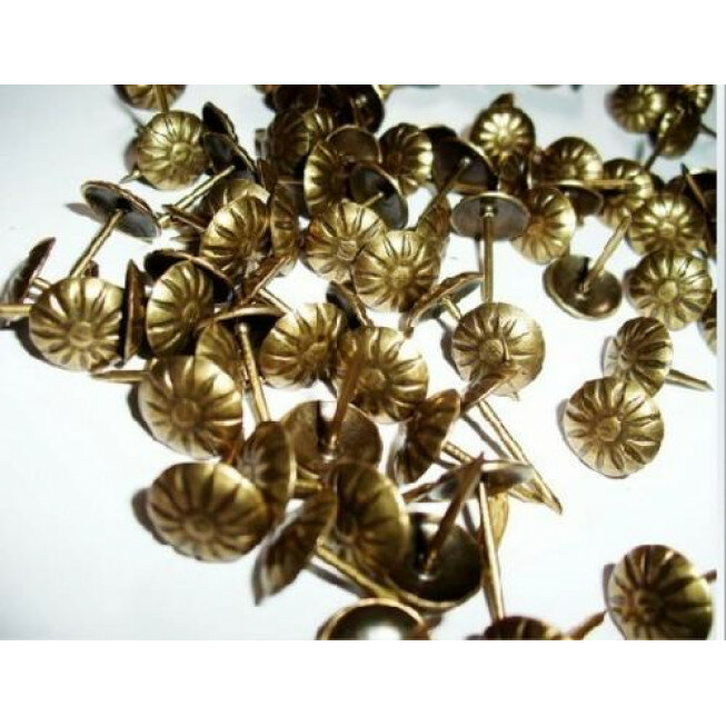 Гвозди мебельные орнамент бронза 50 ГР