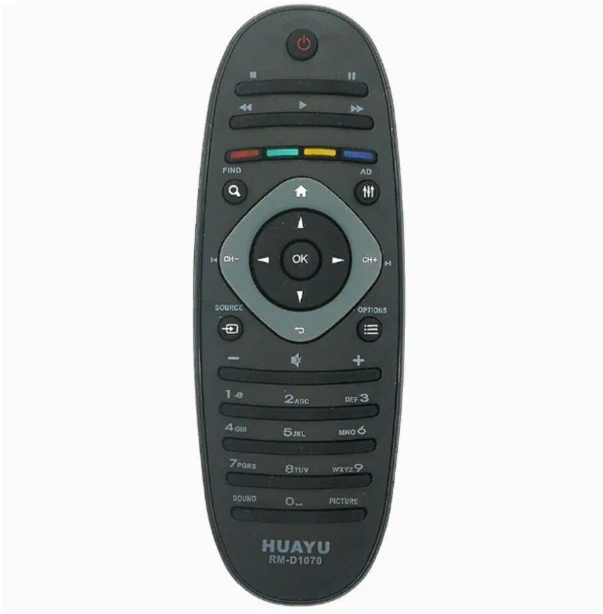 Голосовой пульт MyPads RM-L1070C, для телевизоров Philips, черный