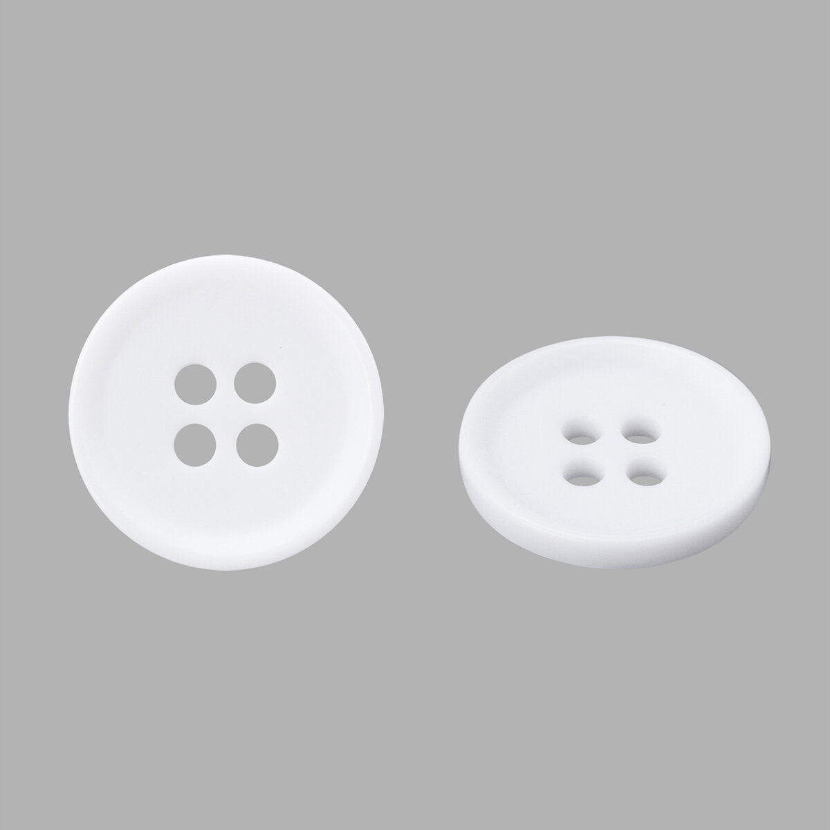 Пуговица 24L (15мм), 4 прокола , цвет белый глянцевый, 100 шт