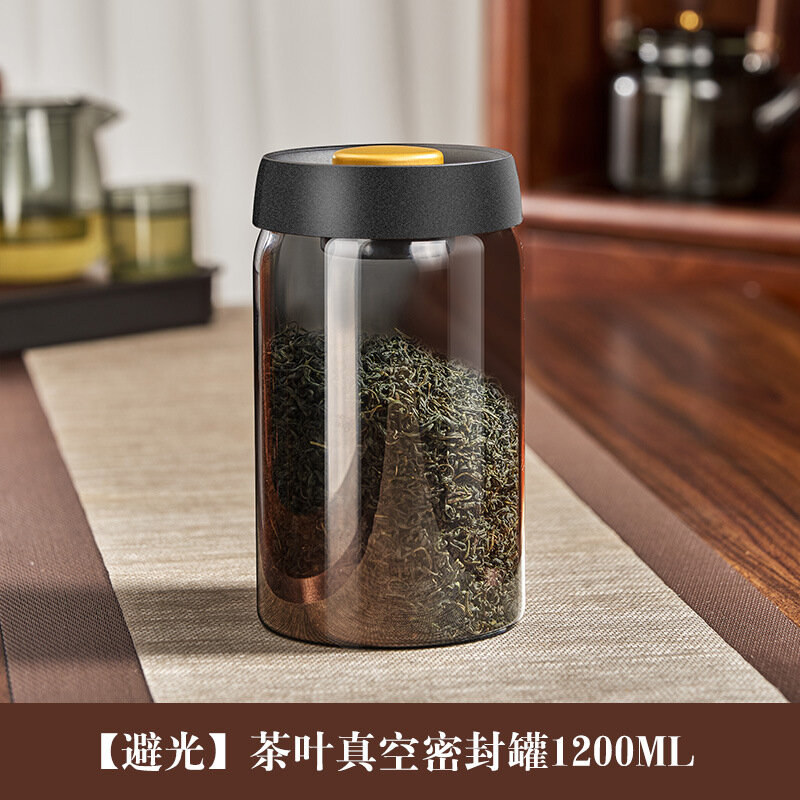 Вакуумный герметичный контейнер для чая, стеклянный контейнер пищевого качества, герметичный контейнер большой емкости для кофе, герметичный контейнер для кофейных зерен