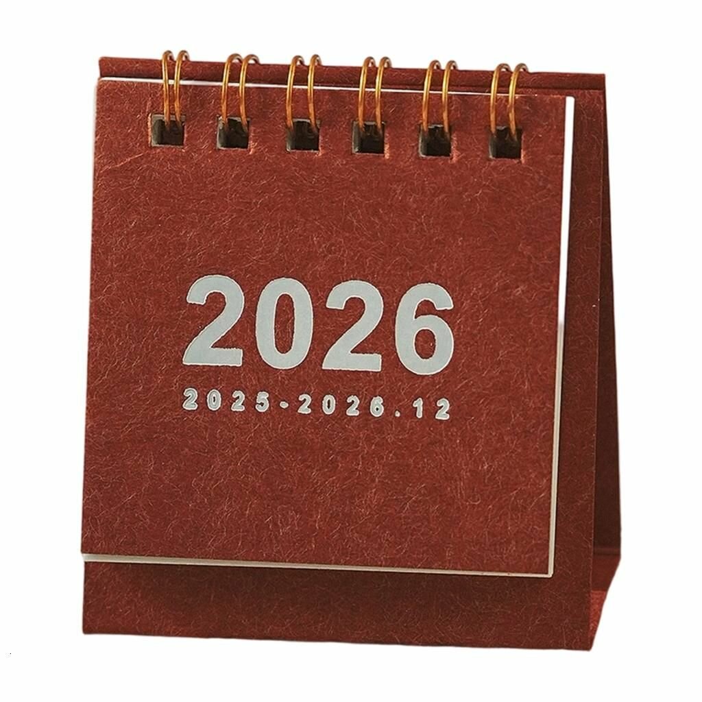 Настольный календарь 2026 (19 месяцев), красный