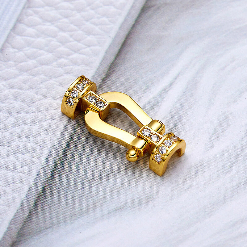 Браслет с пряжкой в виде подковы, красный веревочный браслет, парный стиль для мужчин и женщин, браслет на год зодиака, удачный стальной проволочный браслет, DIY браслет