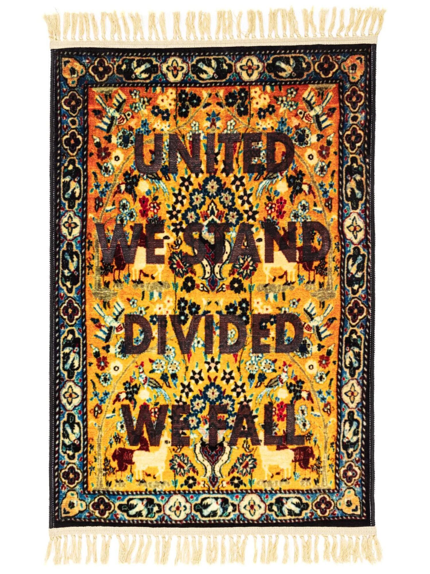 Ковер Burnt United с принтом, OneSize , ochre yellow