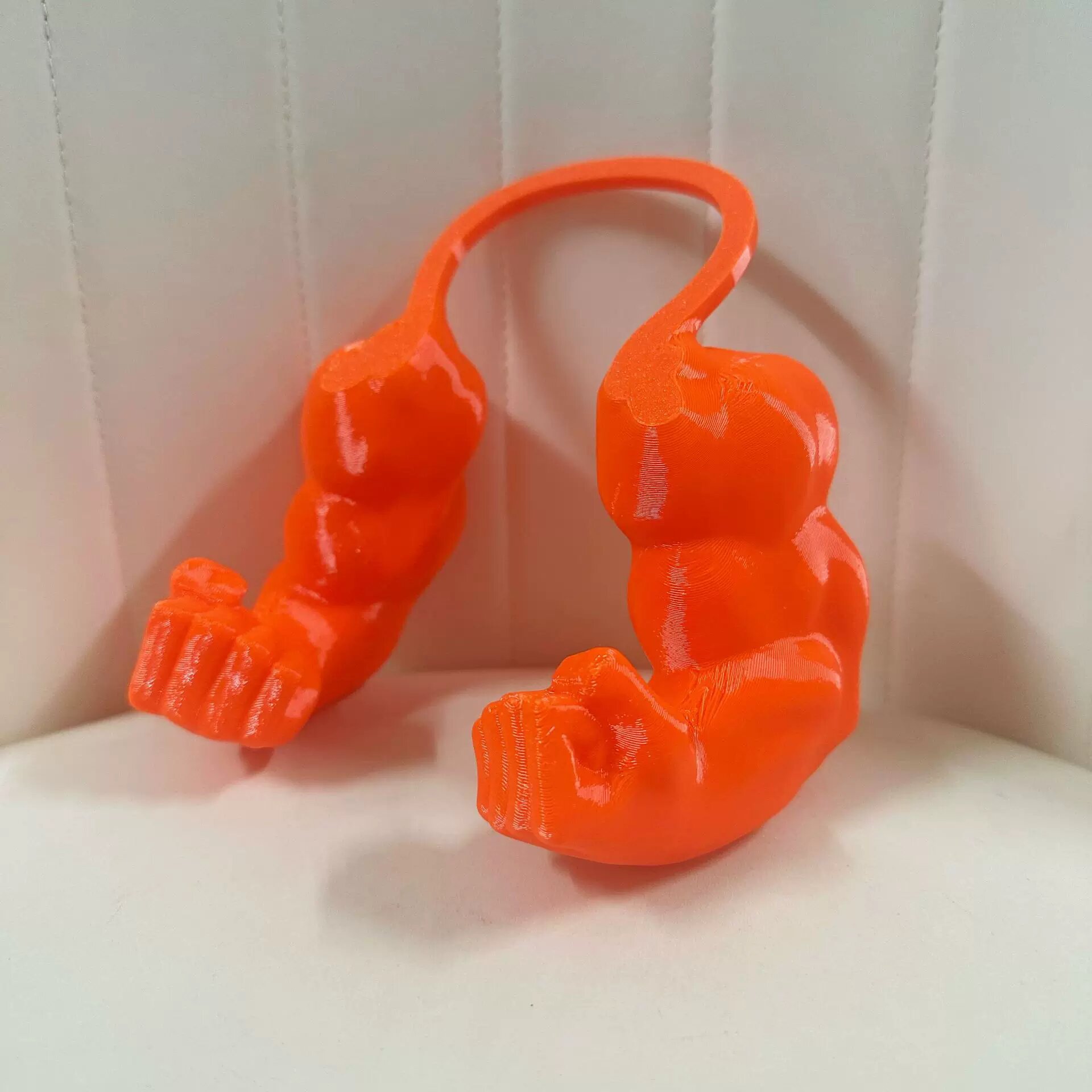 3D-печатная браслет с мышечным лапой кота оранжевого цвета, крупный размер, стиль кулака для шутливого подарка и снятия