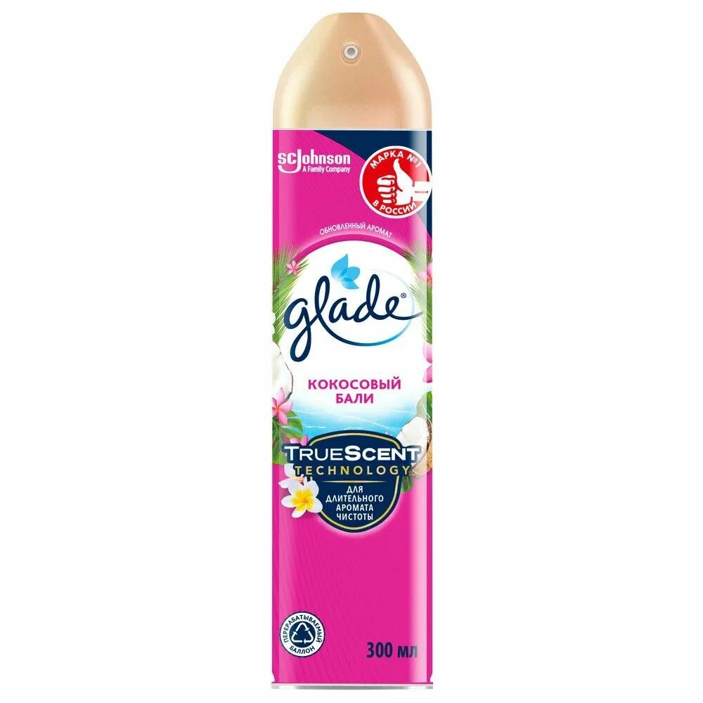 Glade Освежитель воздуха True Scent Technology, Кокосовый бали, 300 мл