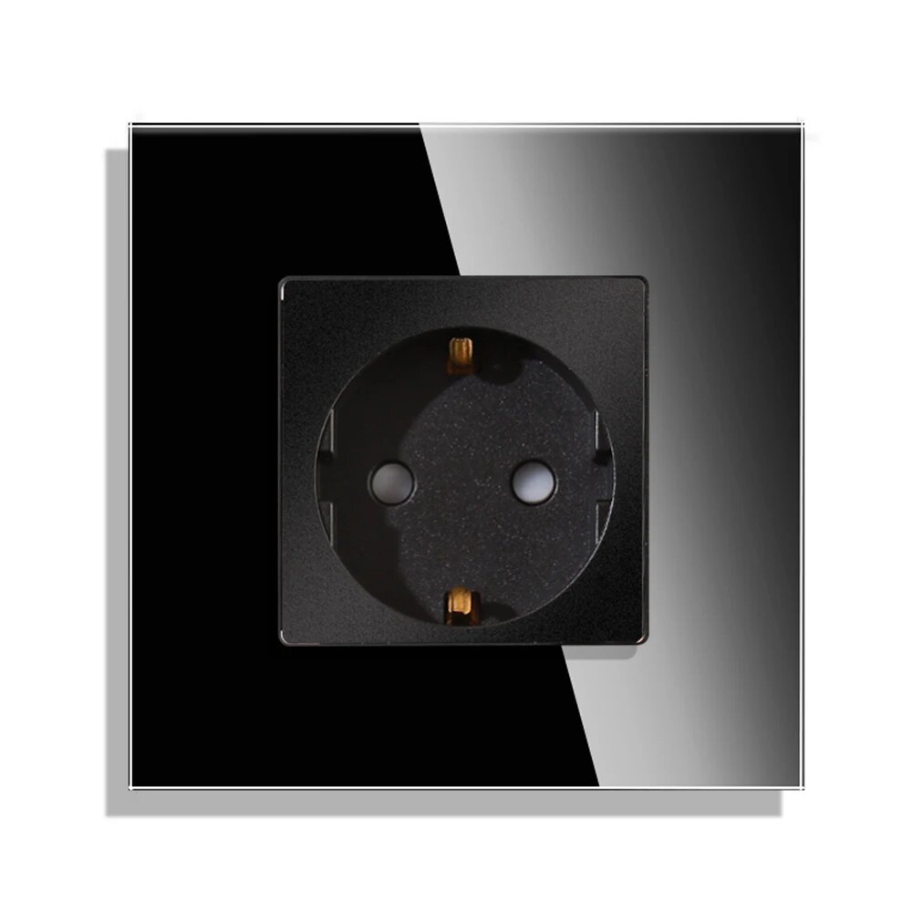 Bingoelec розетка с USB, белый black EU Socket