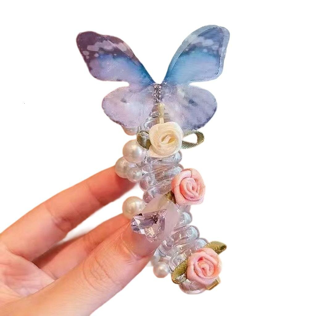 Красочные спирали, Резинки для волос, Эластичные Резинки для волос для девочек, Аксессуары для хвостов для длинных волос