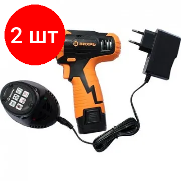 Комплект 2 штук, Дрель-шуруповерт аккум. Вихрь ДА-12Л-2к 12В, 1.3Ач, 20Нм (72/14/7)