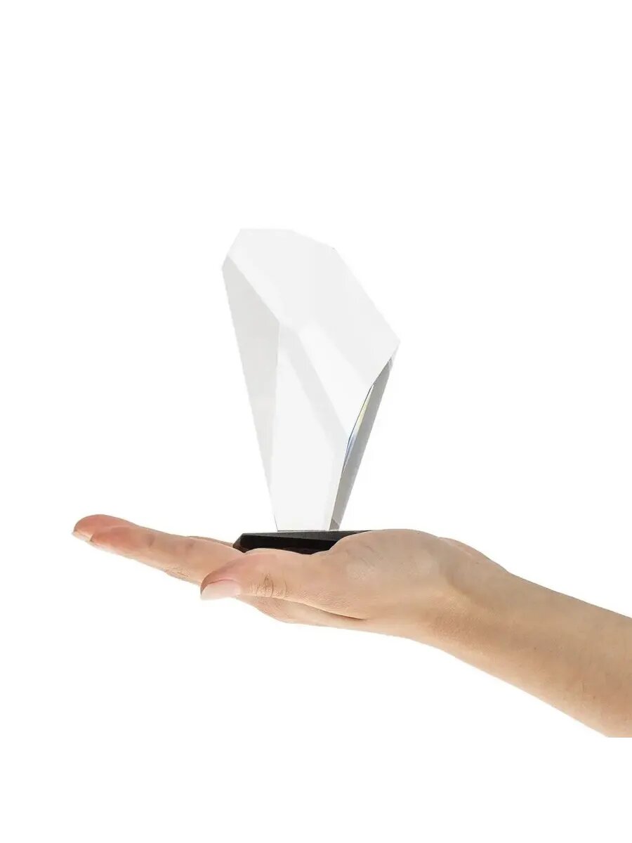 Элегантная награда из стекла с ярким эффектом